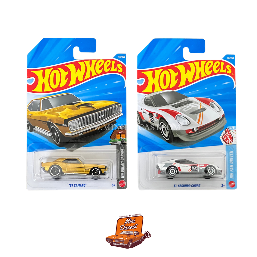 Hot Wheels Mainline (Set of 2) – ’67 Camaro / El Segundo Coupe – Mini ...