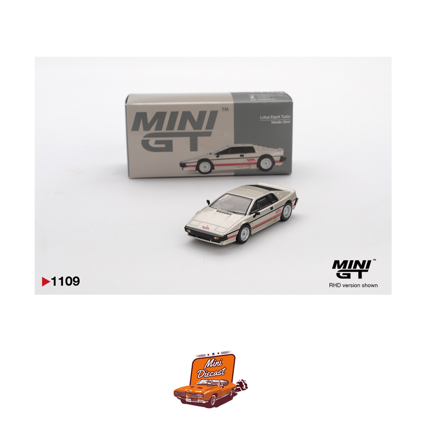 Mini GT #1109 Lotus Esprit Turbo Metallic Silver – Mini Diecast