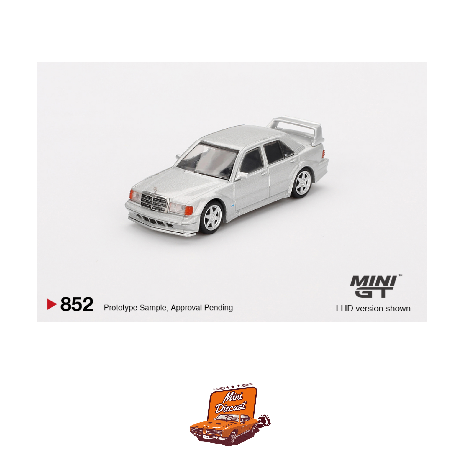 Mini GT #852 Mercedes-Benz 190E 2.5-16 Evolution II Astral Silver ...